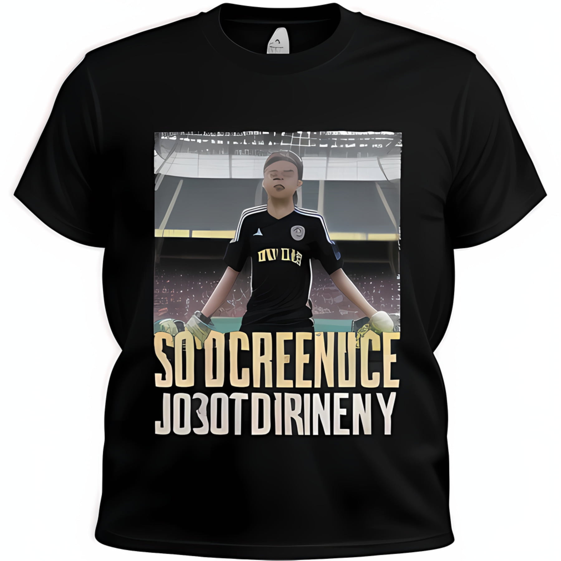 Minimalist Asian Football Player Design Black T-Shirt SO graince Jo ...