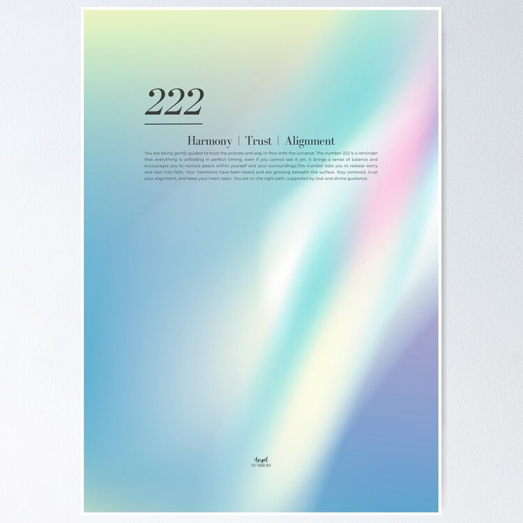 Minimalist Aura Frequency Healing Colors Angel Number 222 Harmony Trust ...