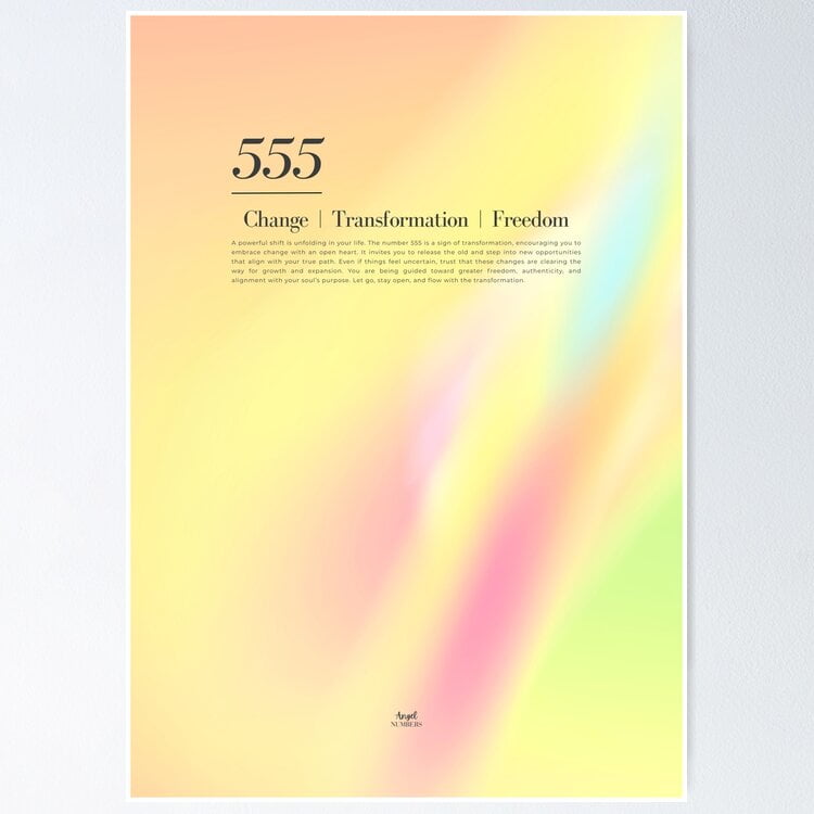 Minimalist Aura Frequency Healing Colors Angel Number 555 Change ...