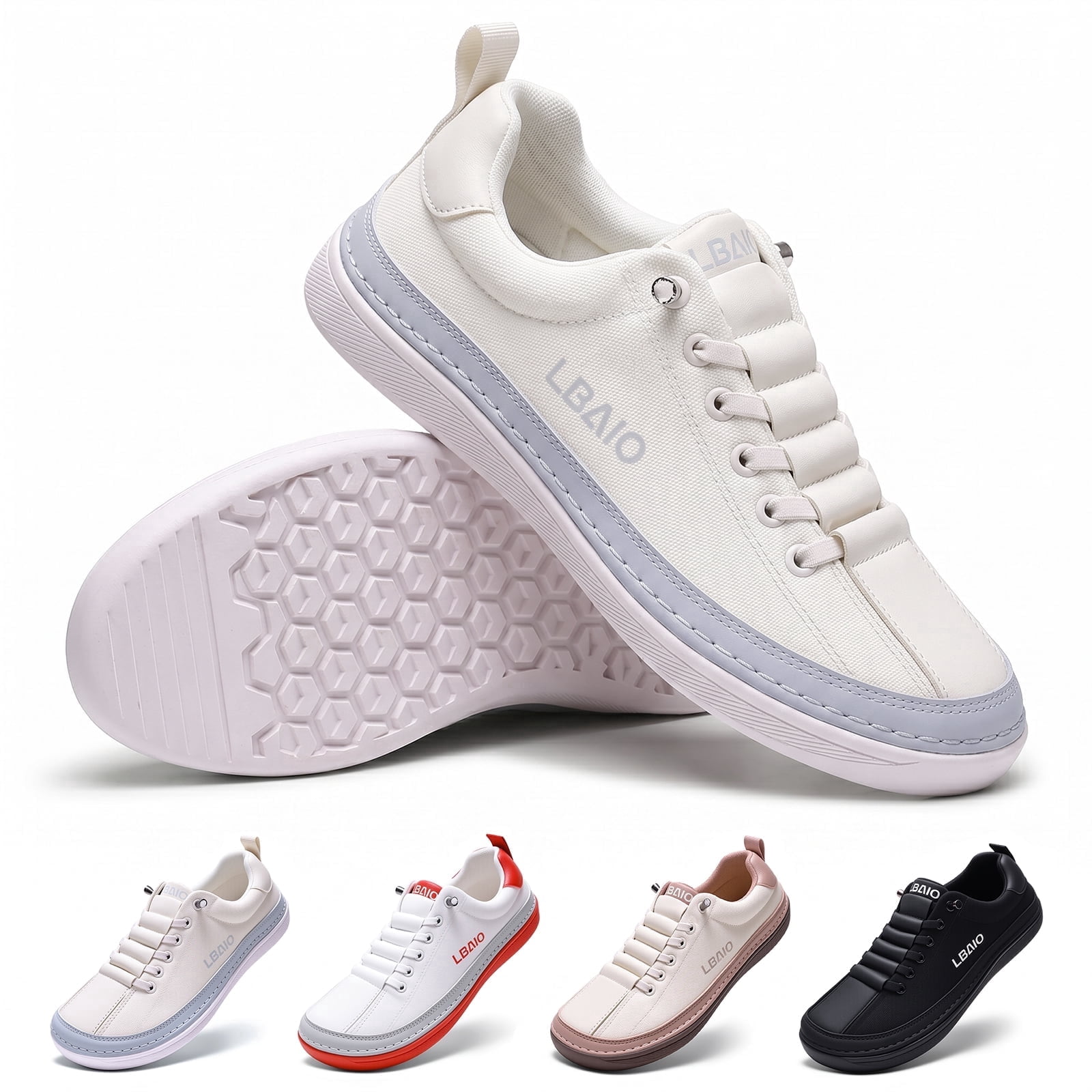LBAIO Barefoot Minimalist Shoes Womens Mens Zero Drop Wide Width Slip ...
