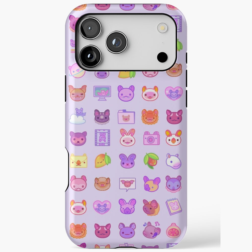 Minimalist Bat Icon Pattern on a Light Background Case for iPhone 11 to ...