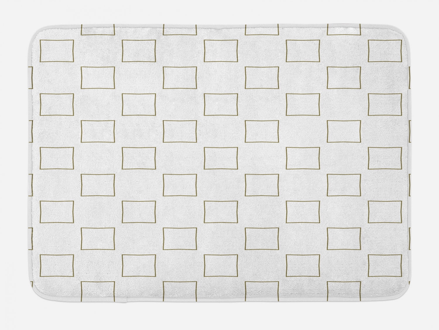 Minimalist Bath Mat, Rhythmic Geometric Curved Squares Motifs ...