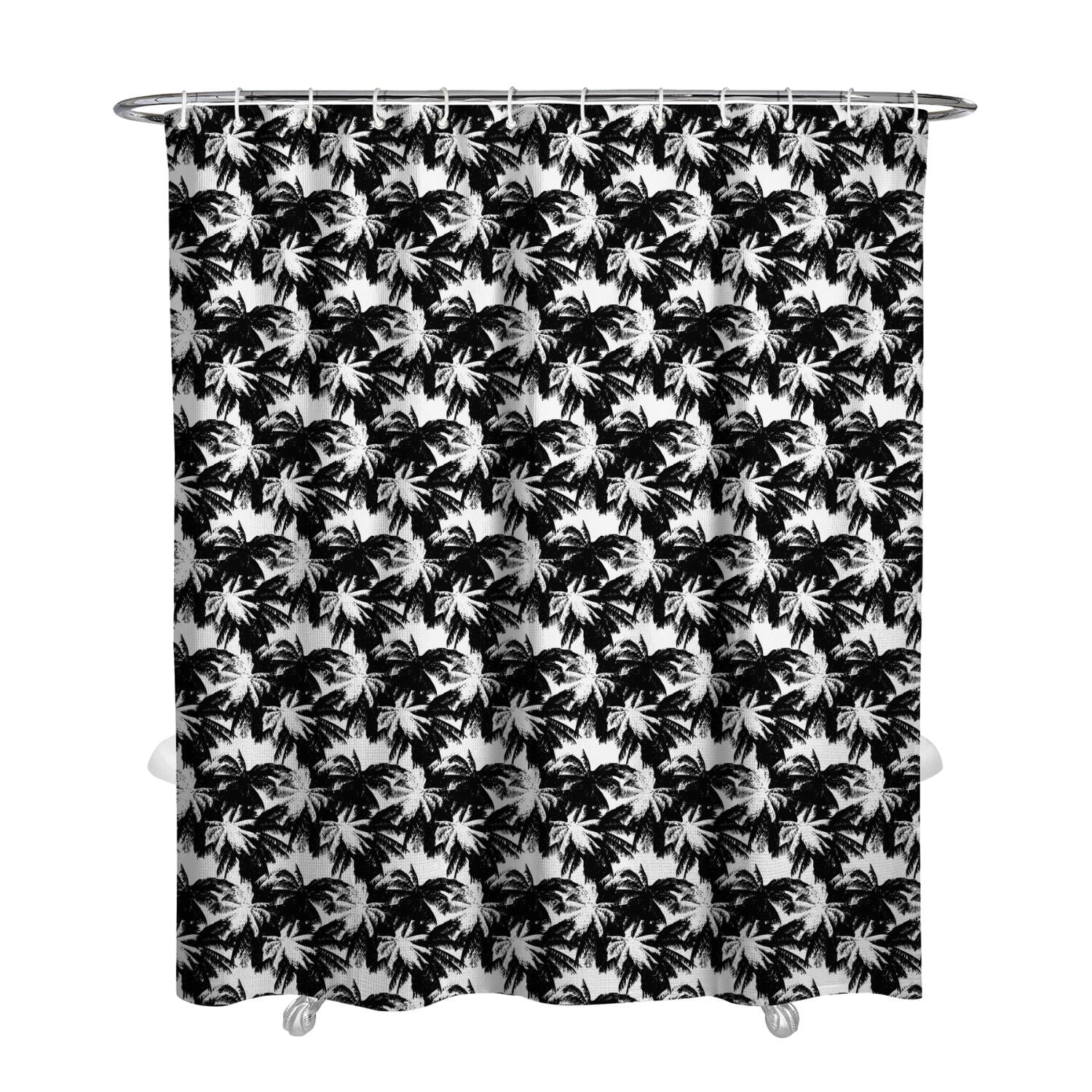 Minimalist Beach Palm Tree Shower Curtain 72x84, Quick-Dry Polyester ...