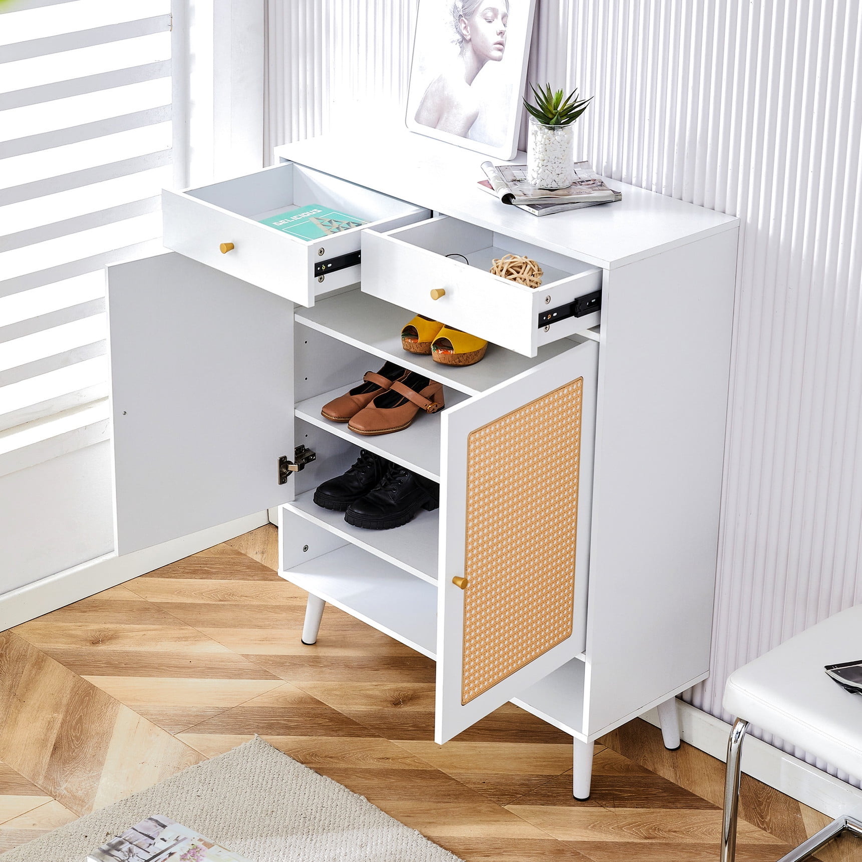 Minimalist Bed Top Cabinet+Multiple Layers of Partitions"-"Home Storage ...