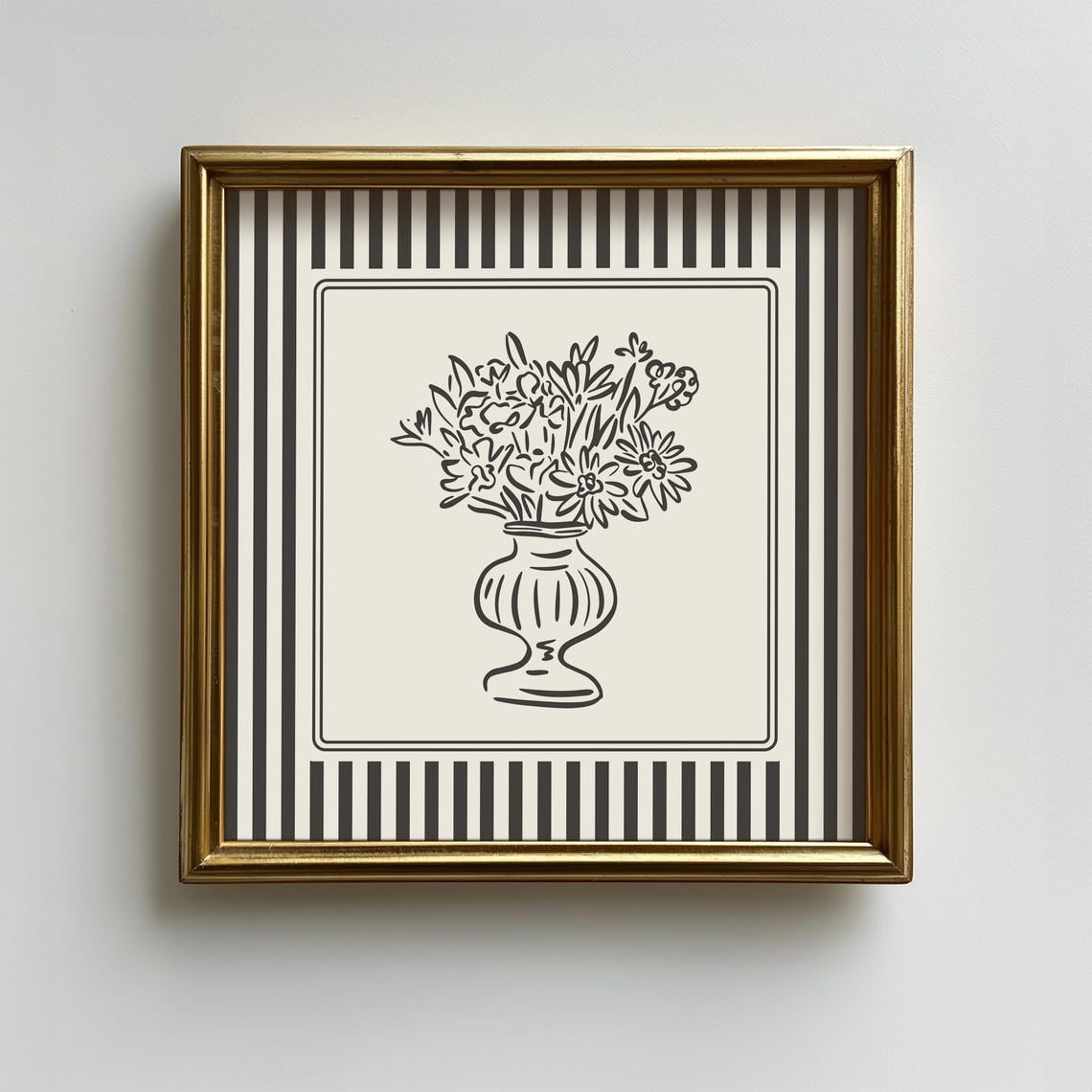 Minimalist Black And White Square Print, Instant Trendy Decor On Demand ...