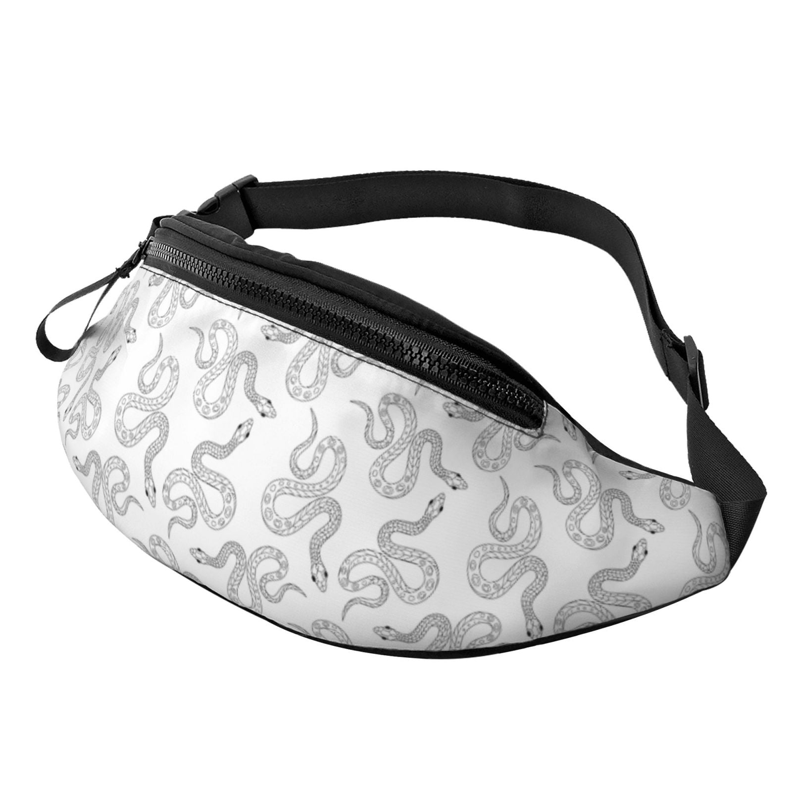 Minimalist Black Cartoon Snake Fanny Packs Waist Bag Crossbody Bags for ...