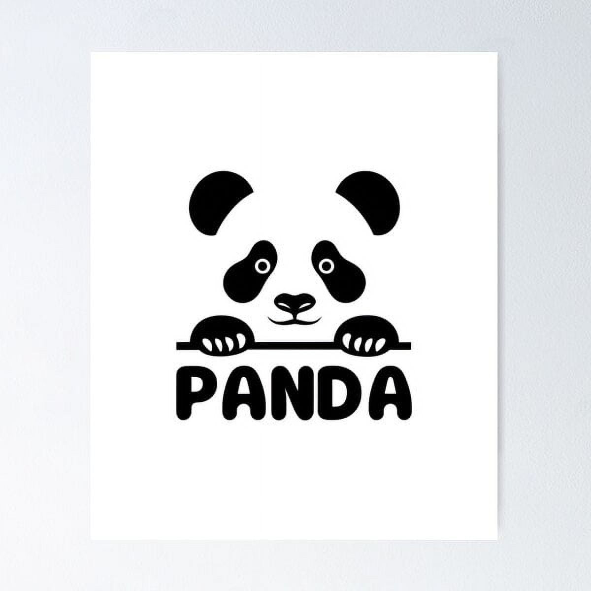 Minimalist Black Panda Face – Simple & Cute Modern Animal Design Poster ...