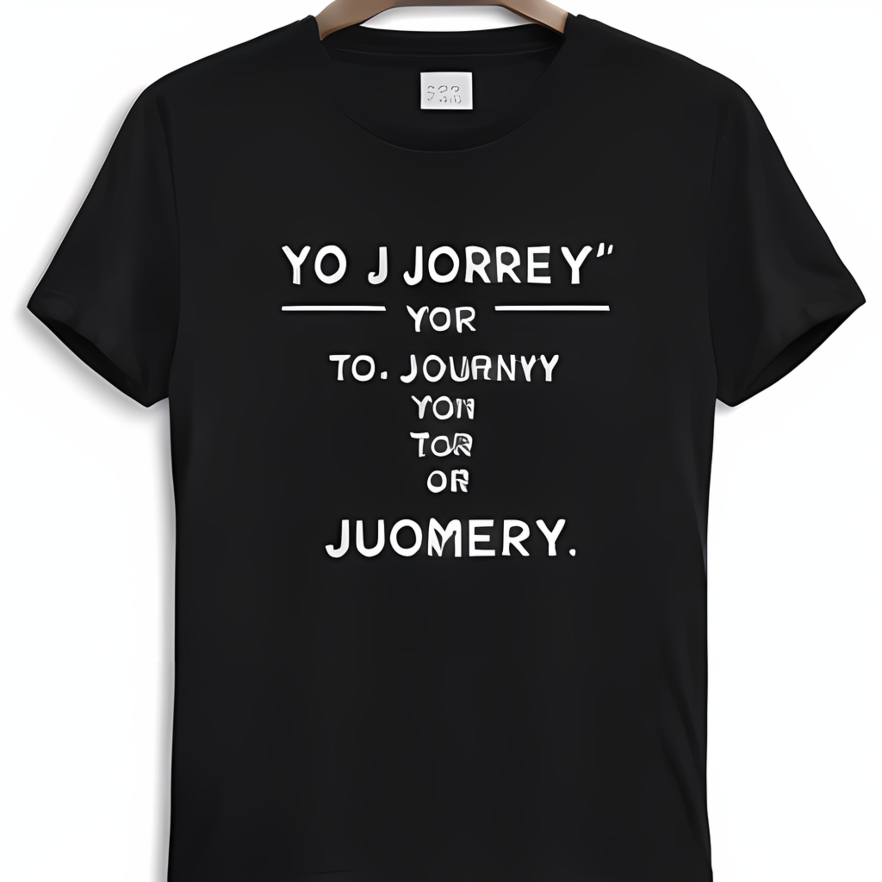 Minimalist Black T-Shirt with WhiteText Design YO JOR joins enormous ...
