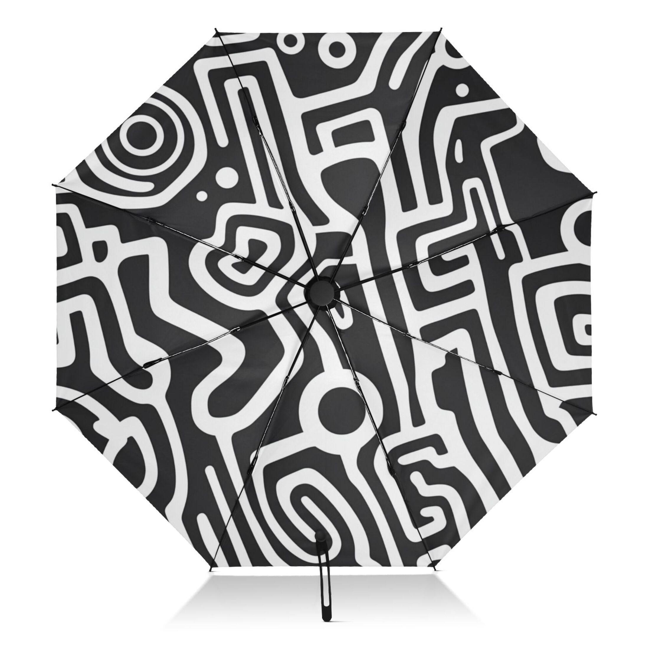 Minimalist Black and White Lines Extra Large Automatic Umbrella, UV ...