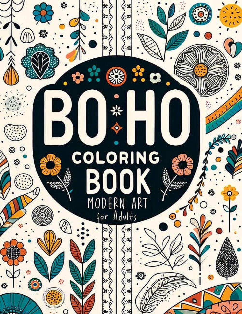 Minimalist Boho Coloring Book for Teens & Adults Relaxation: Modern Art ...
