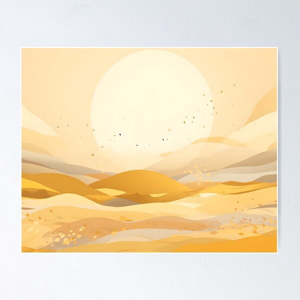 Minimalist Boho - Pale Yellow Barley Poster Wall Art, Modern Wall Decor ...