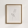Minimalist Book Stack Woman Line Art Modern Library Poster Art ...
