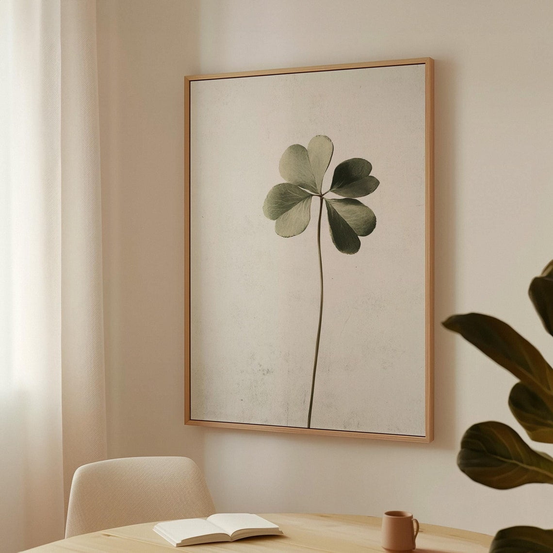 Minimalist Botanical Clover Wall Art For Modern And Nature-Inspired ...