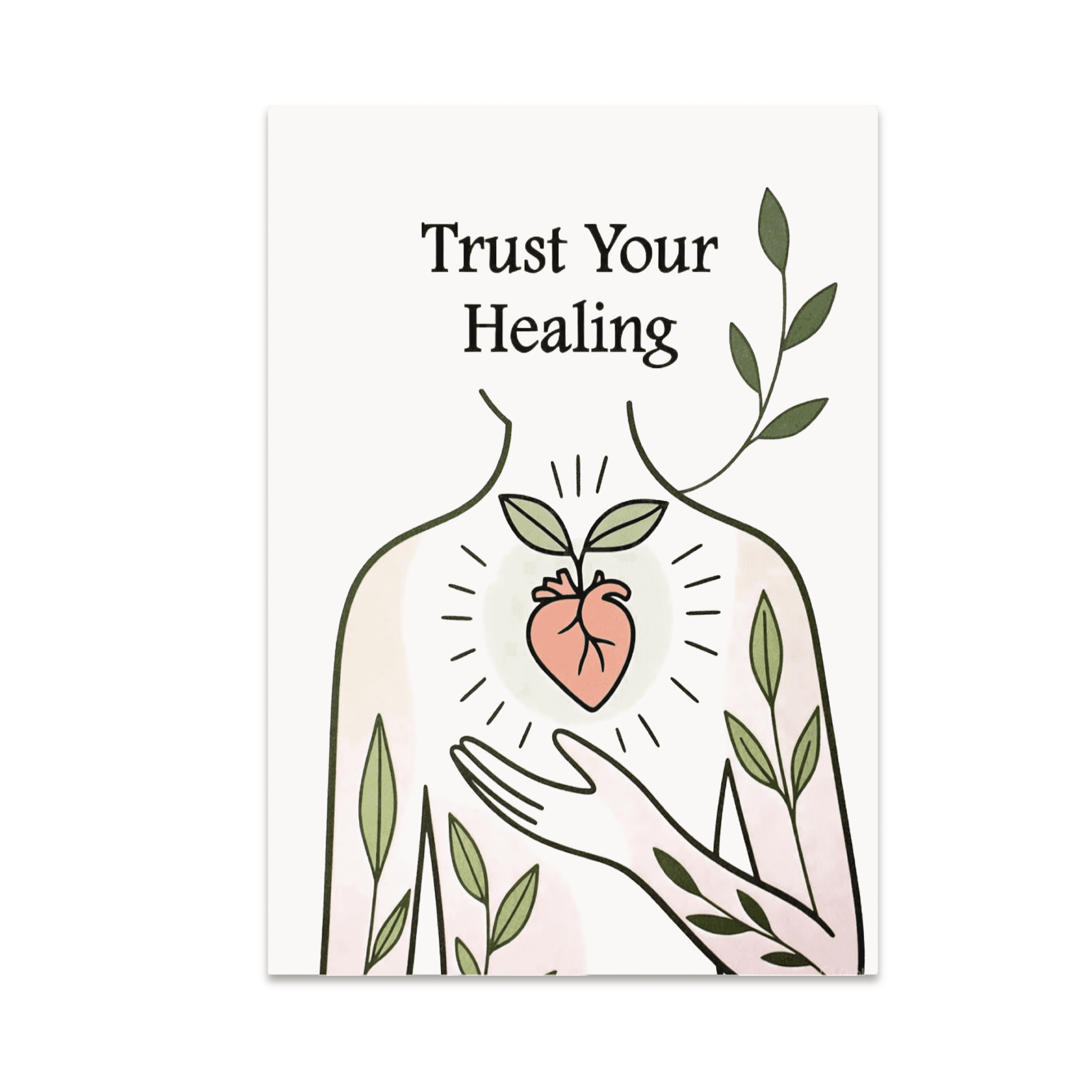 Minimalist Botanical Self Care Art - Wellness Enthusiast - 13x19 Poster ...