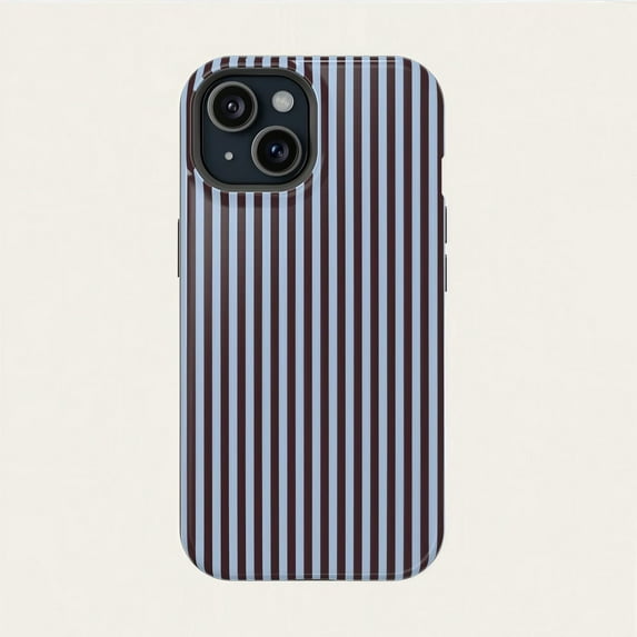 Minimalist Brown And Blue Striped Art Phone Case for iPhone 11 12 13 14 ...