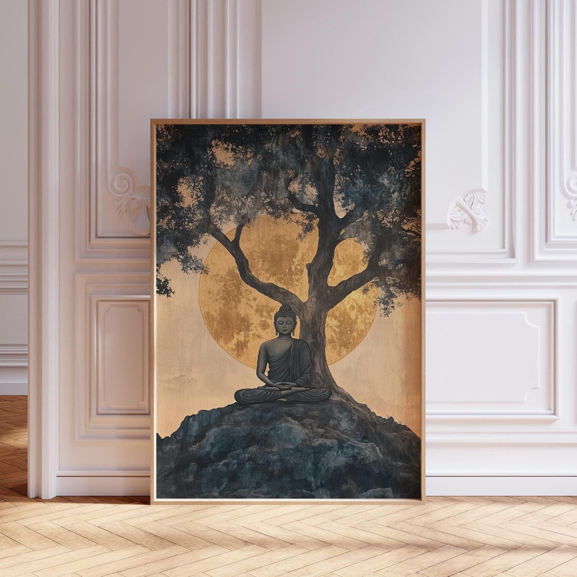 Minimalist Buddha Wall Art Gold Gautama Buddha Print Buddha Poster ...