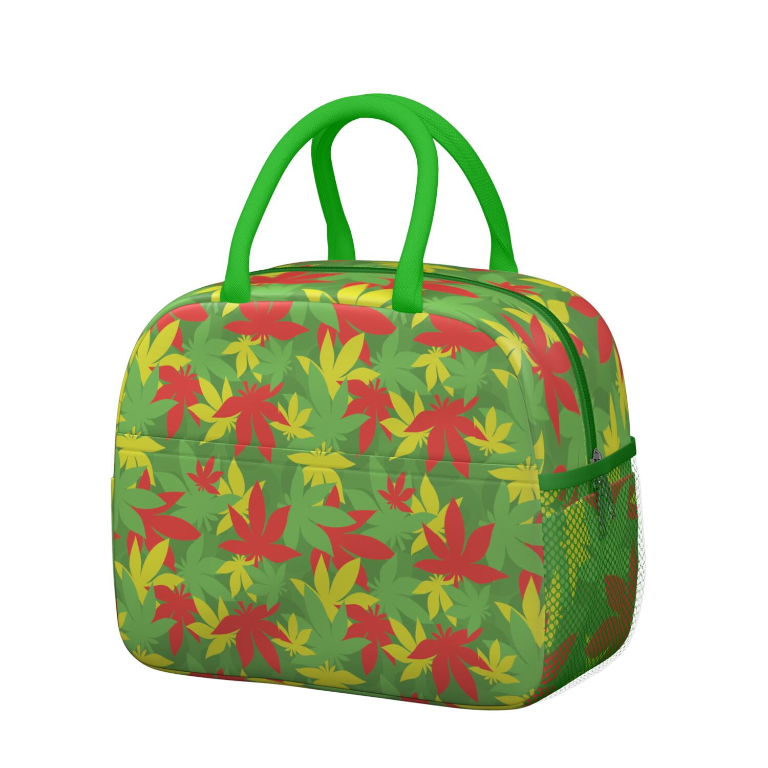Minimalist Cannabis Insulated Lunch Tote – Reusable Thermal Cooler Bag ...