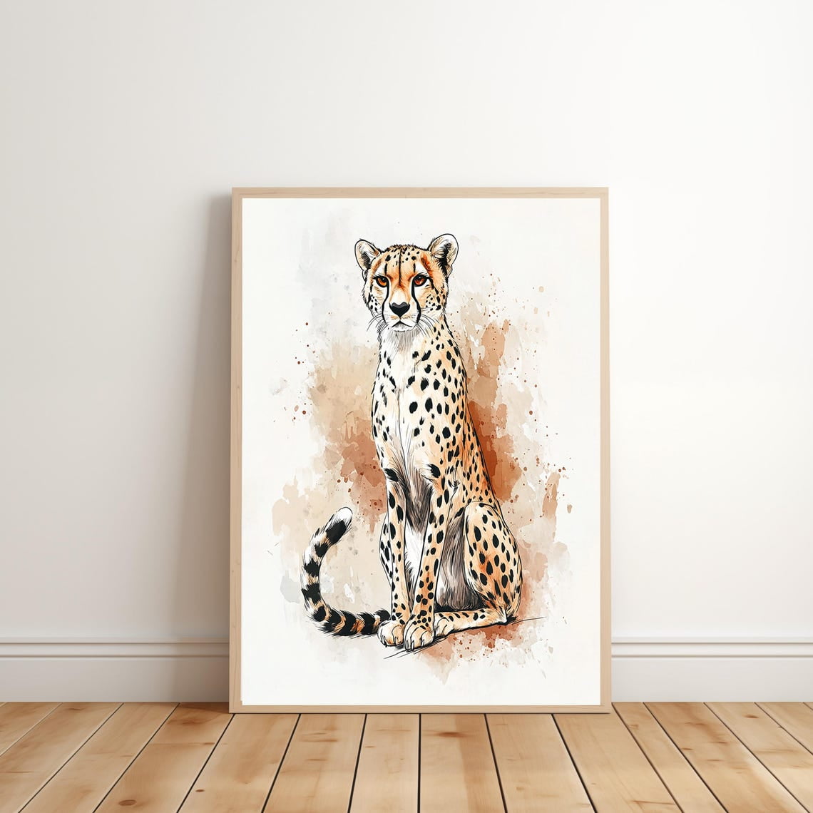 Minimalist Cheetah Print Poster Cheetah Wall Art Poster Leopard Art ...