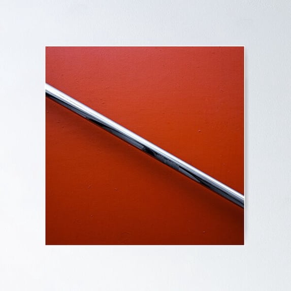 Minimalist: Chrome Handrail Poster Wall Art, Modern Wall Decor For ...