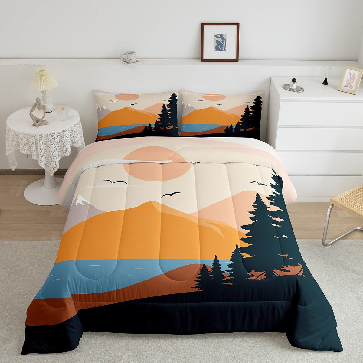 Minimalist Comforter Set for Kids Boys Girls Adult,Abstract Modern ...