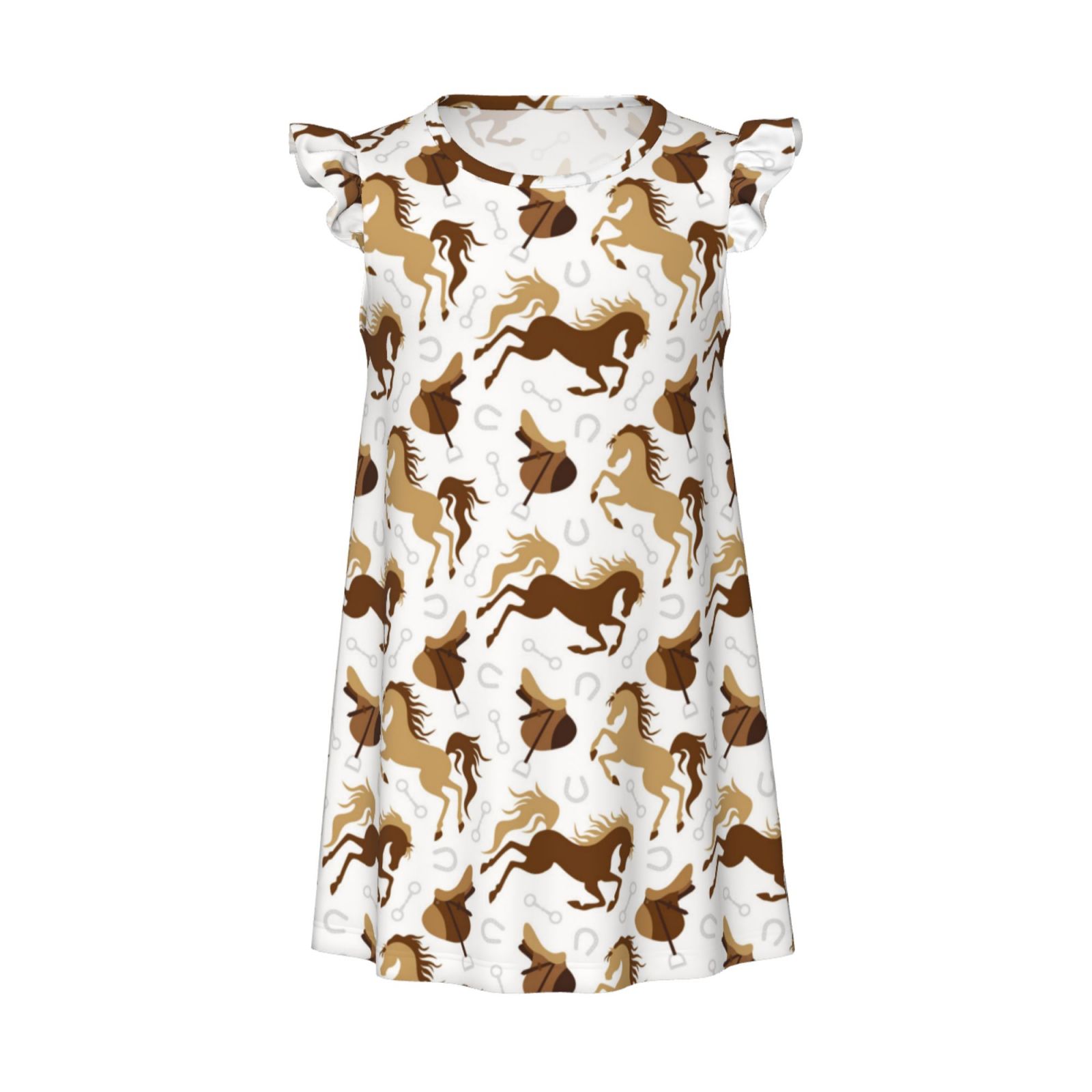Minimalist Cool Horse Saddle Girls Nightgowns, Pajamas for Girls, Soft ...