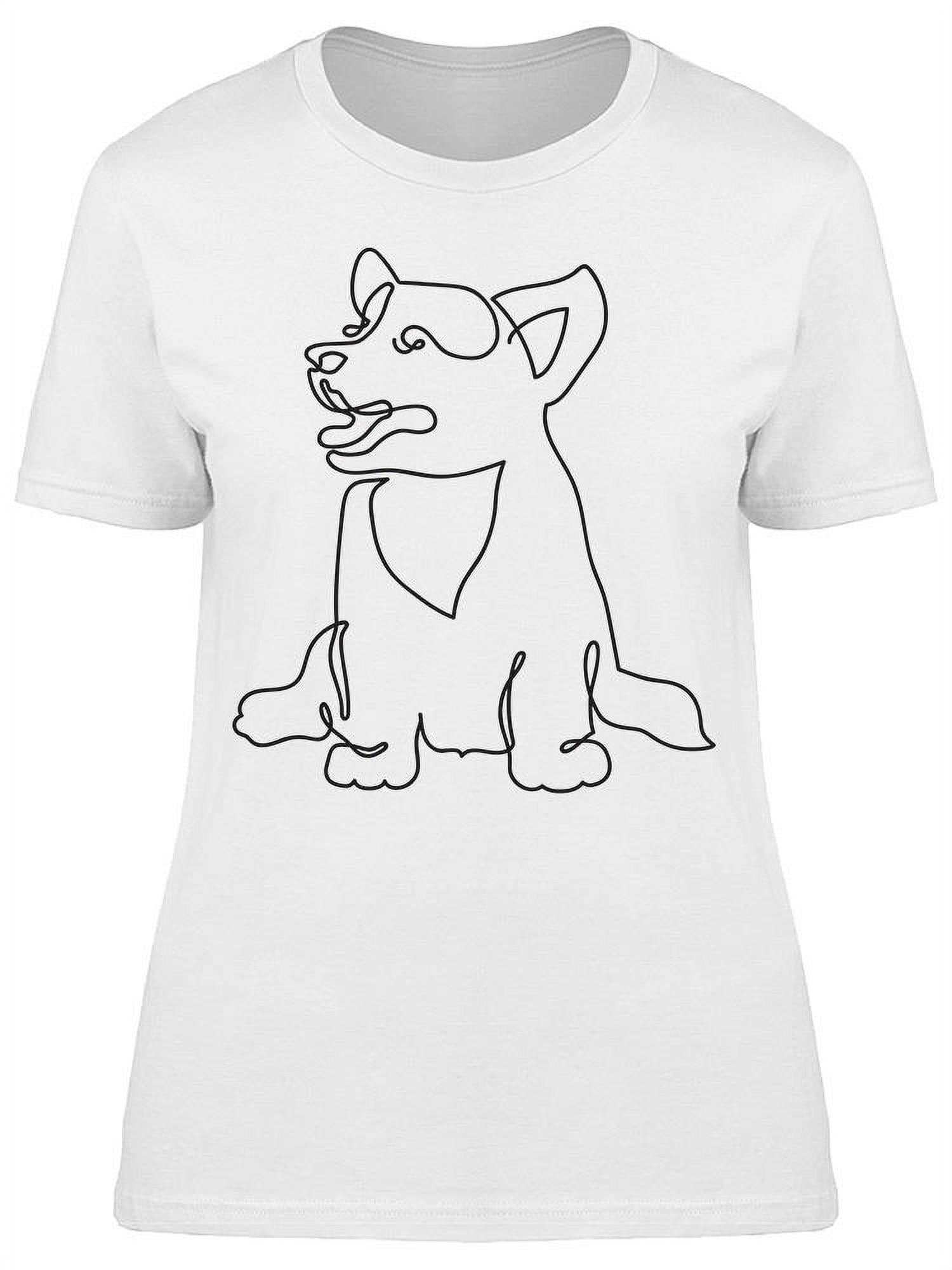 Minimalist Corgi T-Shirt Women -Image by Shutterstock, Female x-Large ...