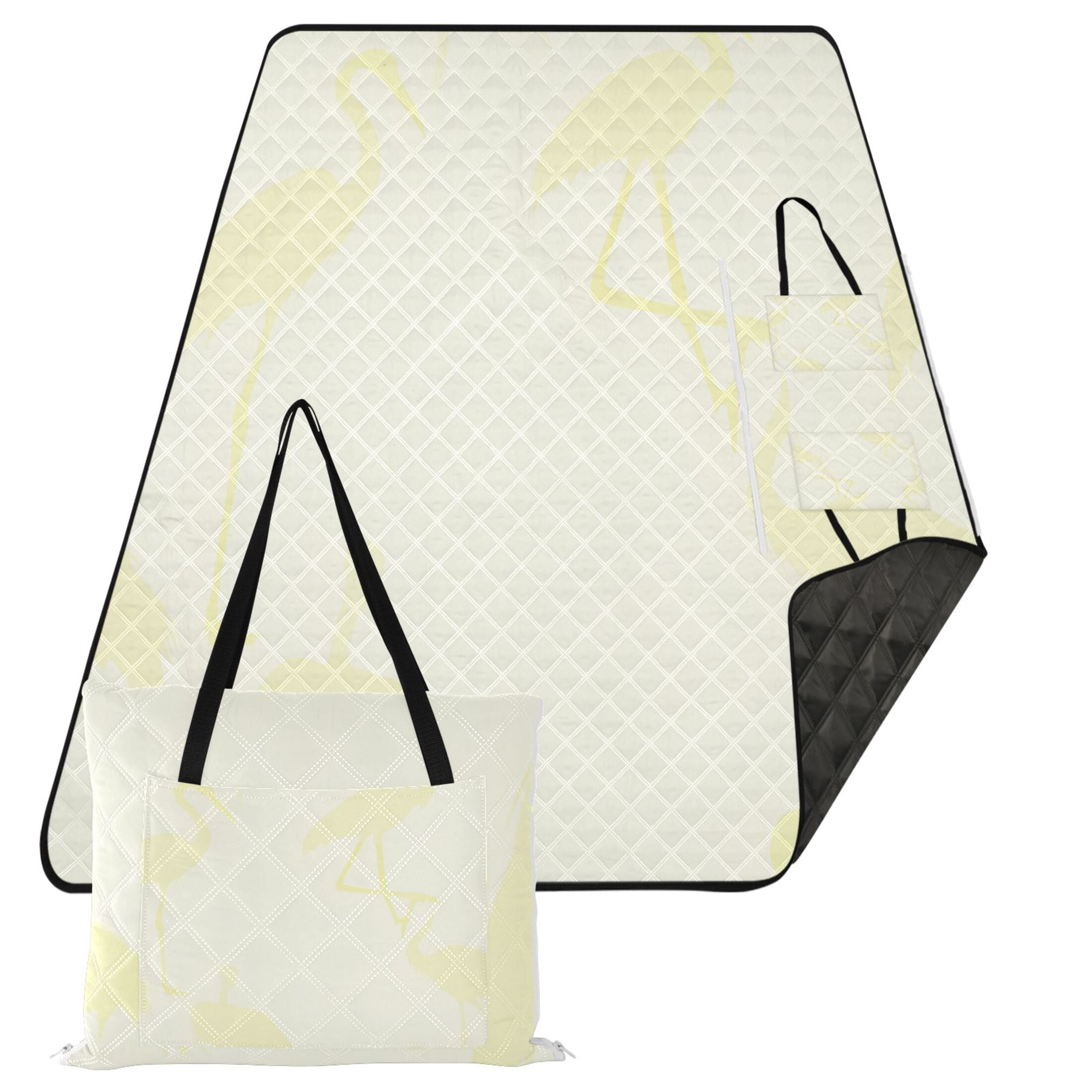 Minimalist Crane 60x80in Waterproof Picnic Mat, Foldable Backpack, Dual ...