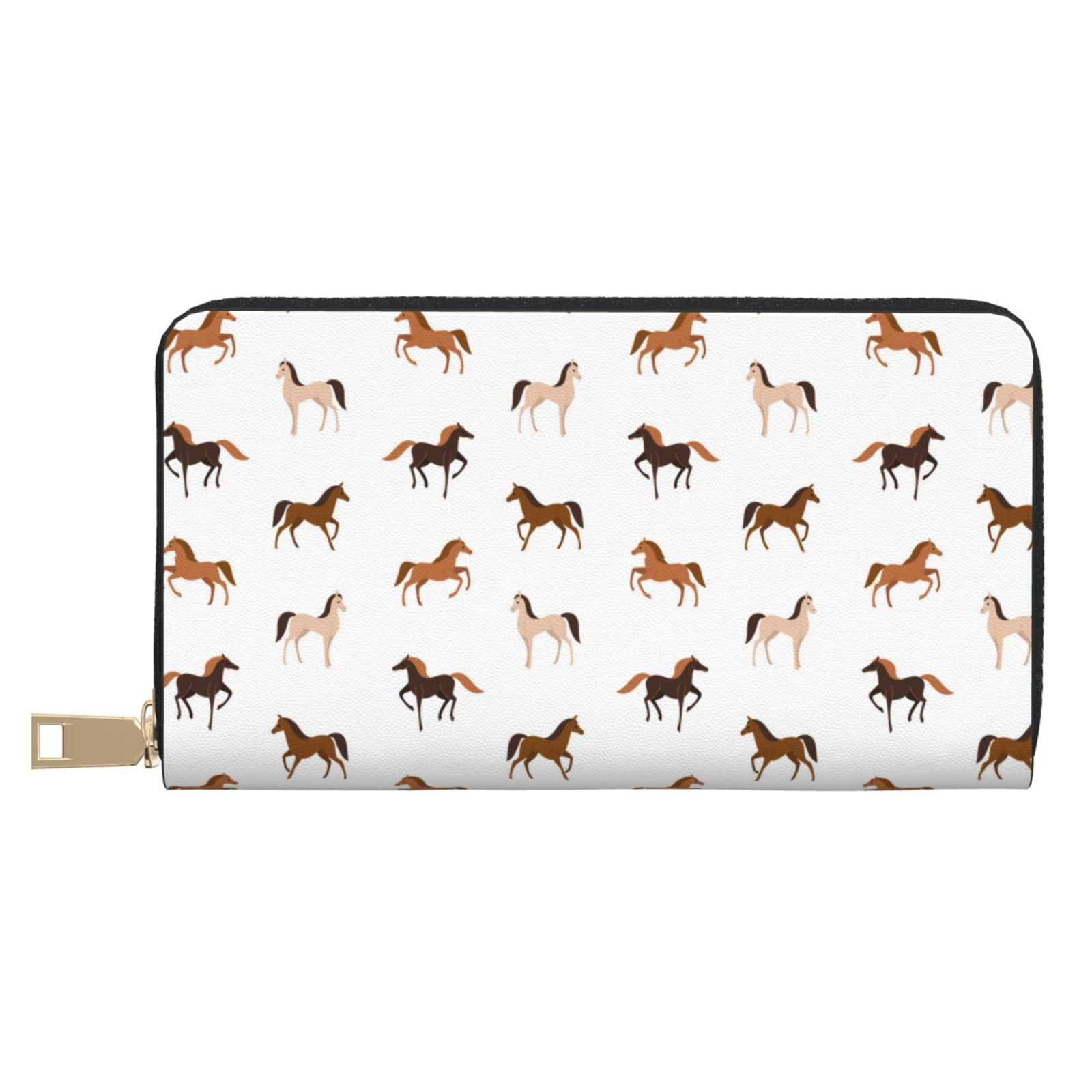 Minimalist Cute Horse Multicolor Wallet Women, Leather Bifold Multi ...