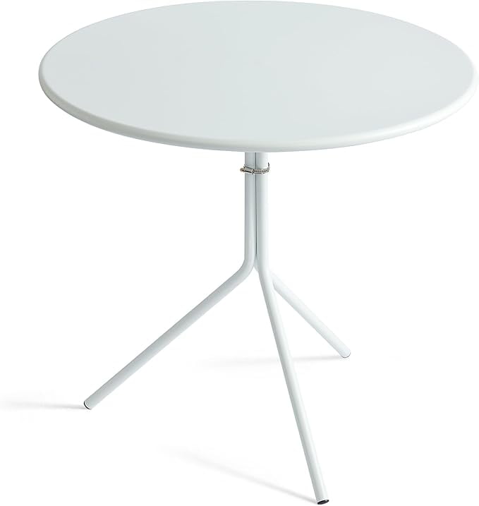 Minimalist Design 31.5 Inch Diameter Round Metal Patio Table, Bistro ...