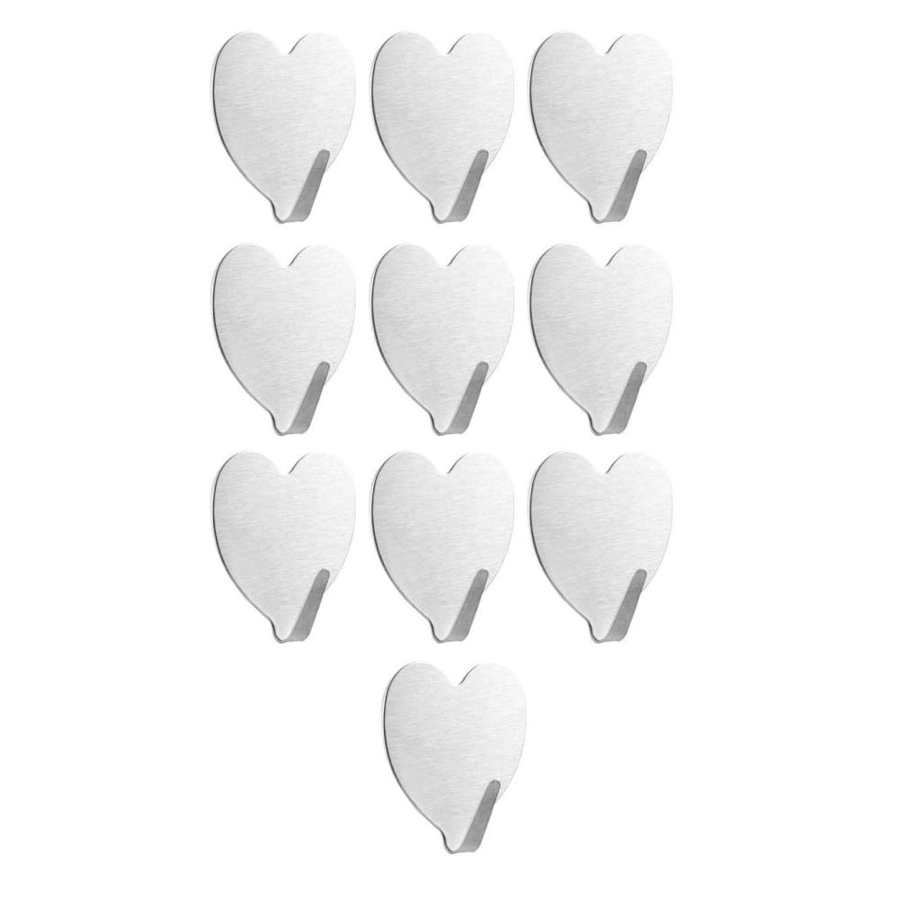 Minimalist Design Hooks, Stainless Steel Heart-Shaped For Elegant Touch ...