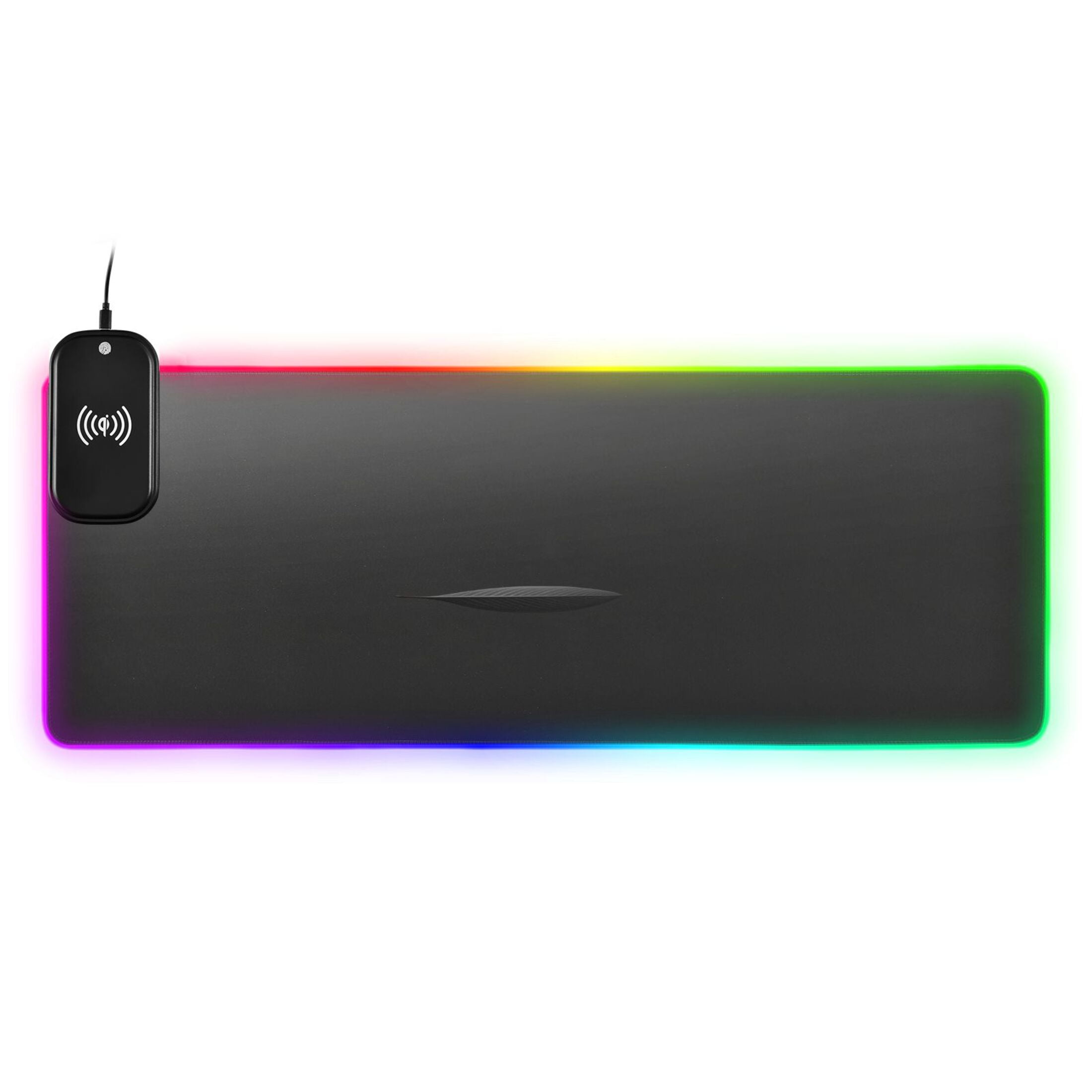 Minimalist Design Single Leaf Large RGB Gaming Mouse Pad with Fast ...
