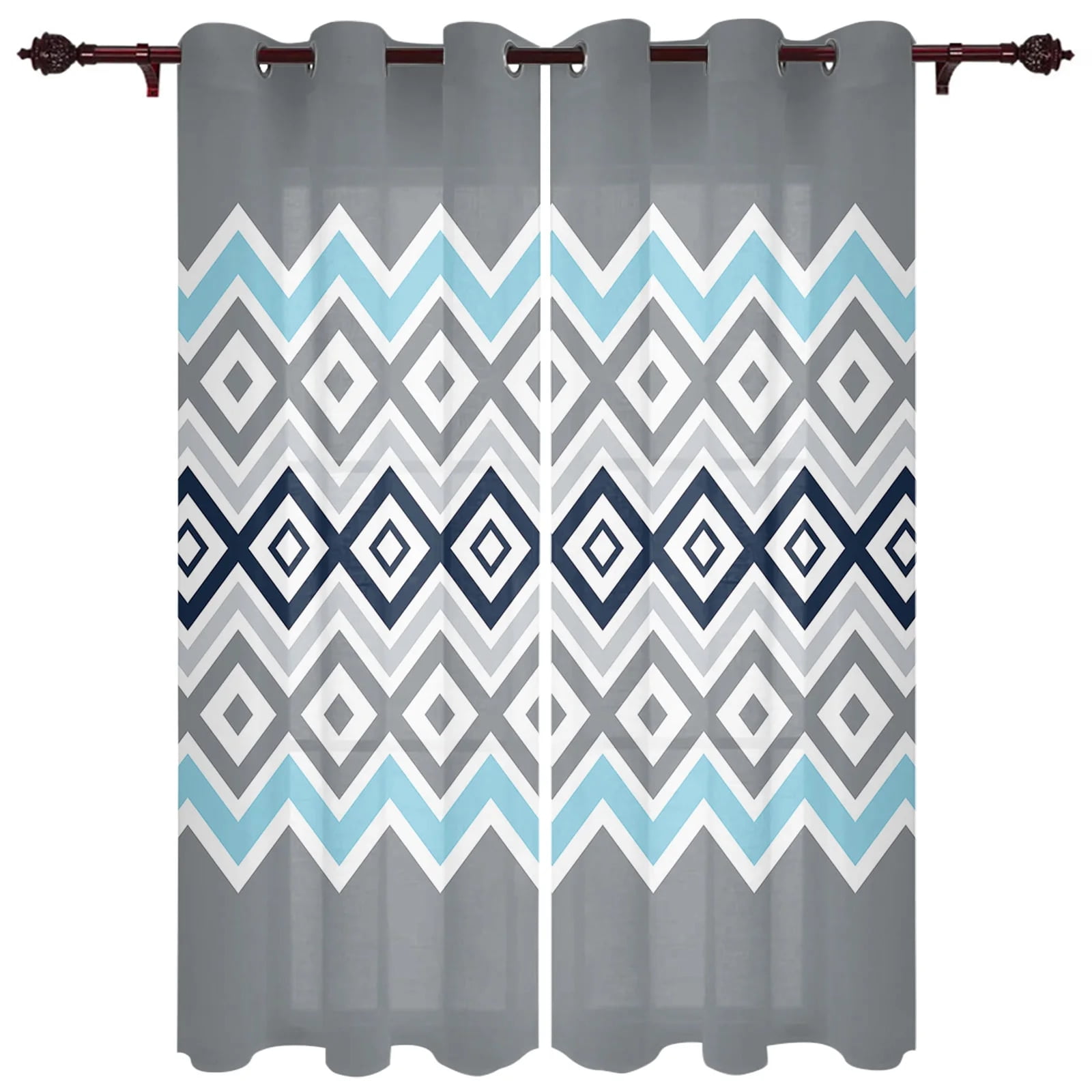 Minimalist Design Traditional Bohemian Pattern Window Curtains for ...
