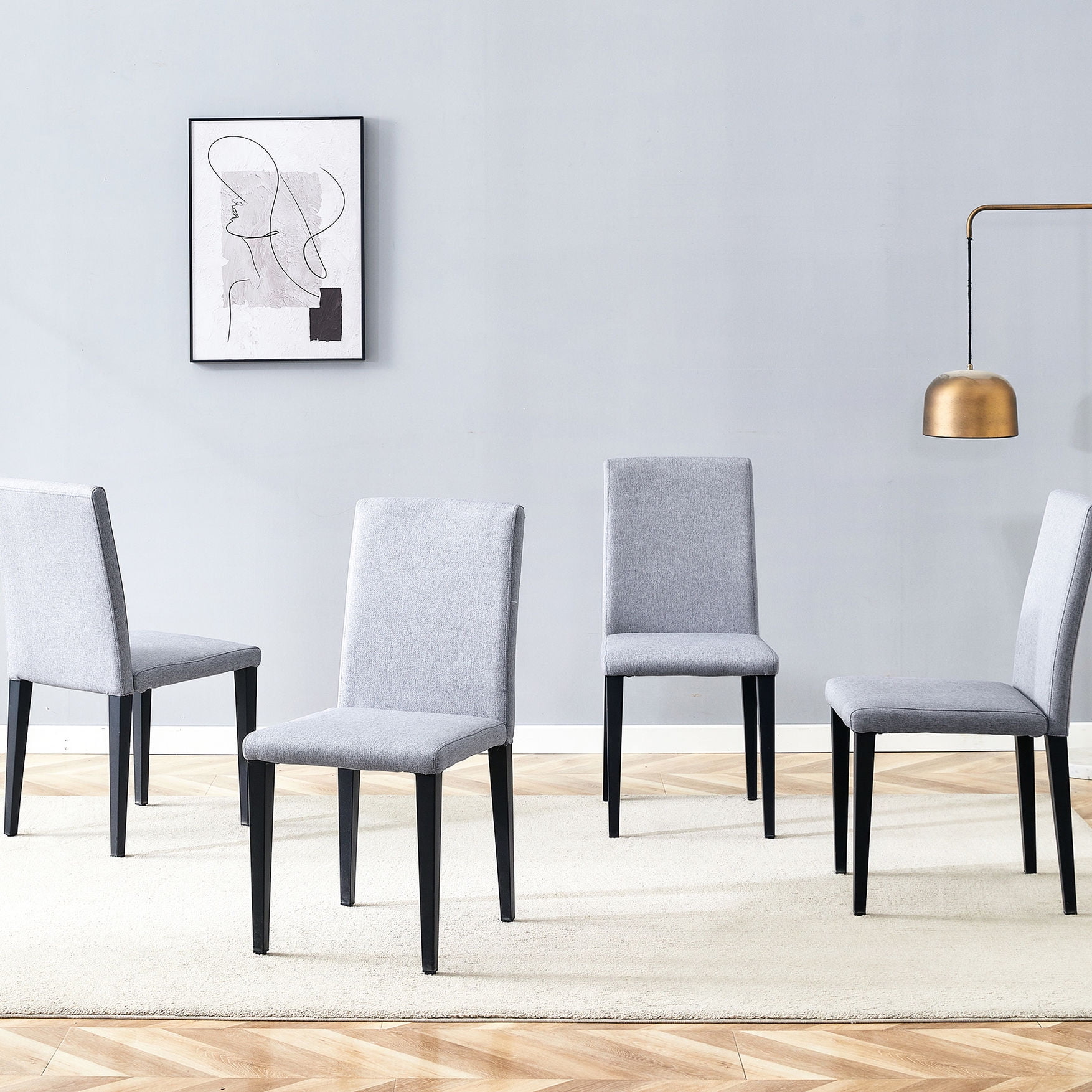 Minimalist Dining Chairs - Anti-Rust Metal Legs - Modern Dining Scene ...