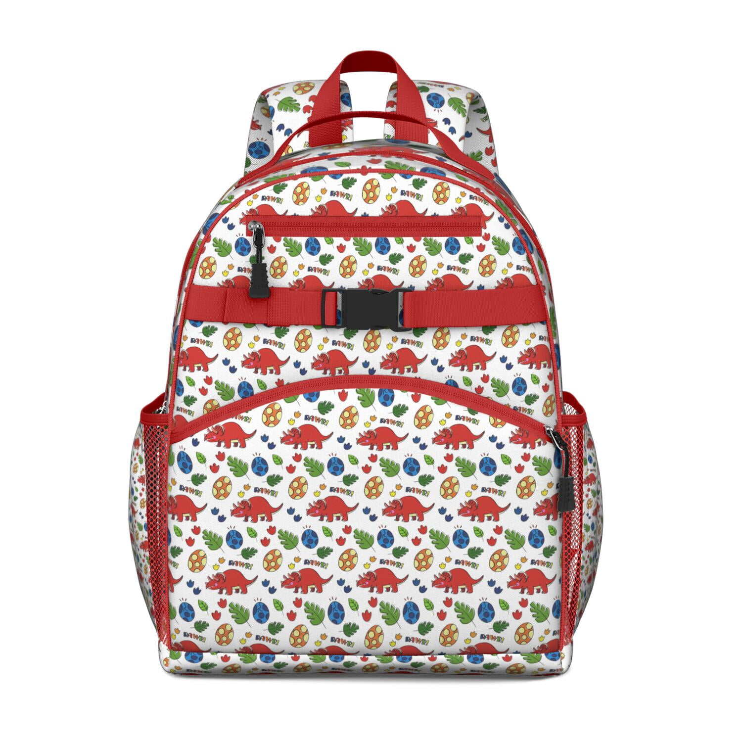 Minimalist Dinosaur Aesthetic Students Backpack with Cute Baby Dino ...