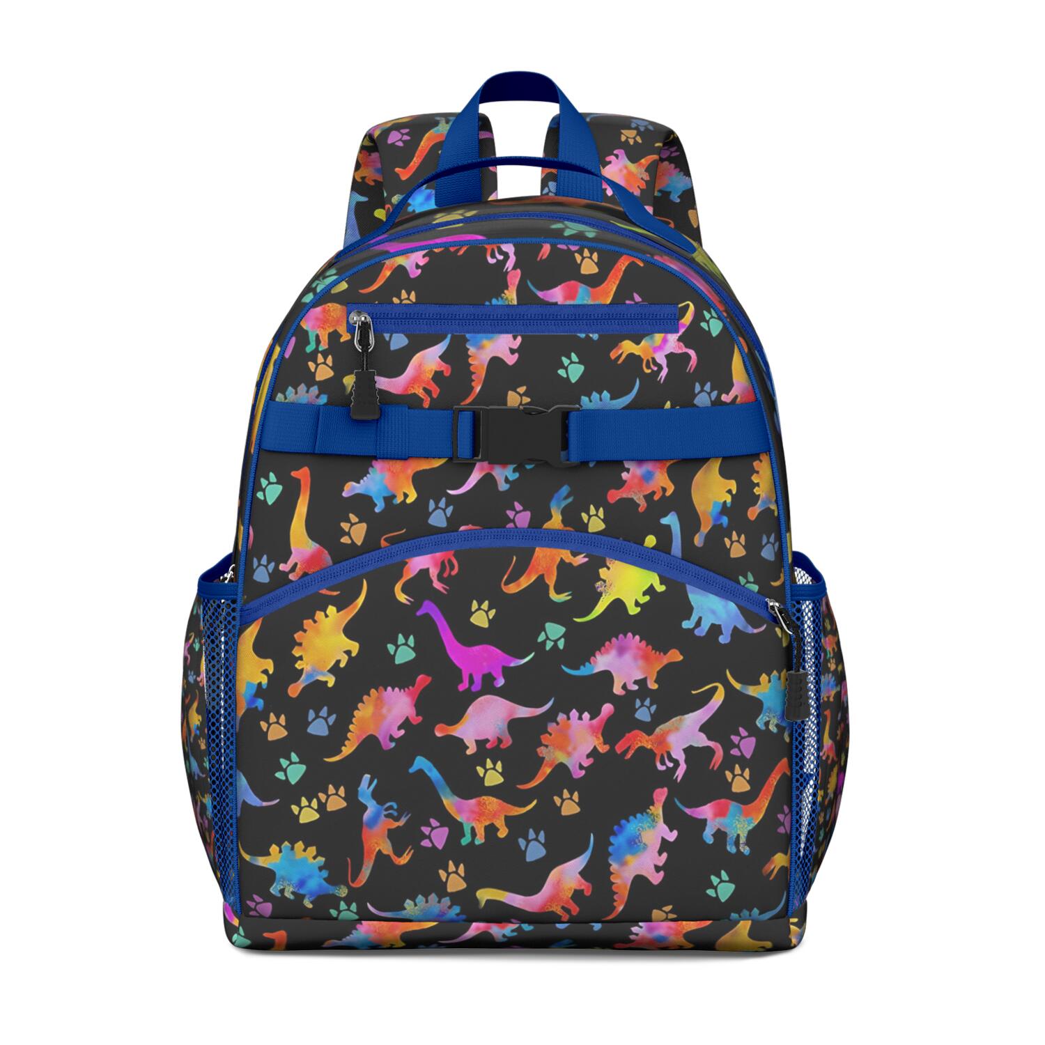 Minimalist Dinosaur Lover Backpack with Vibrant Baby Dino Pattern and ...