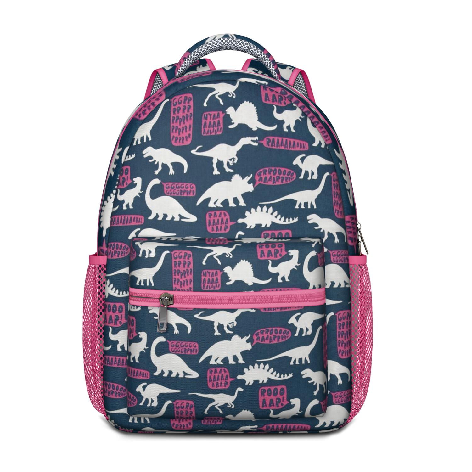 Minimalist Dinosaur and Planet Print Backpack – Roaring Dino Pattern ...