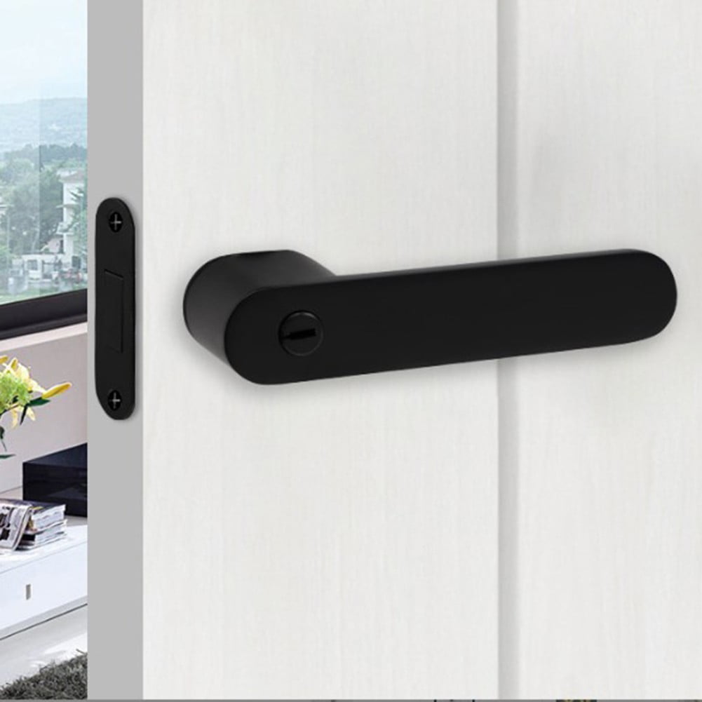 Minimalist Door Lock with Key Room Door Lock Black Gray Modern Magnetic ...