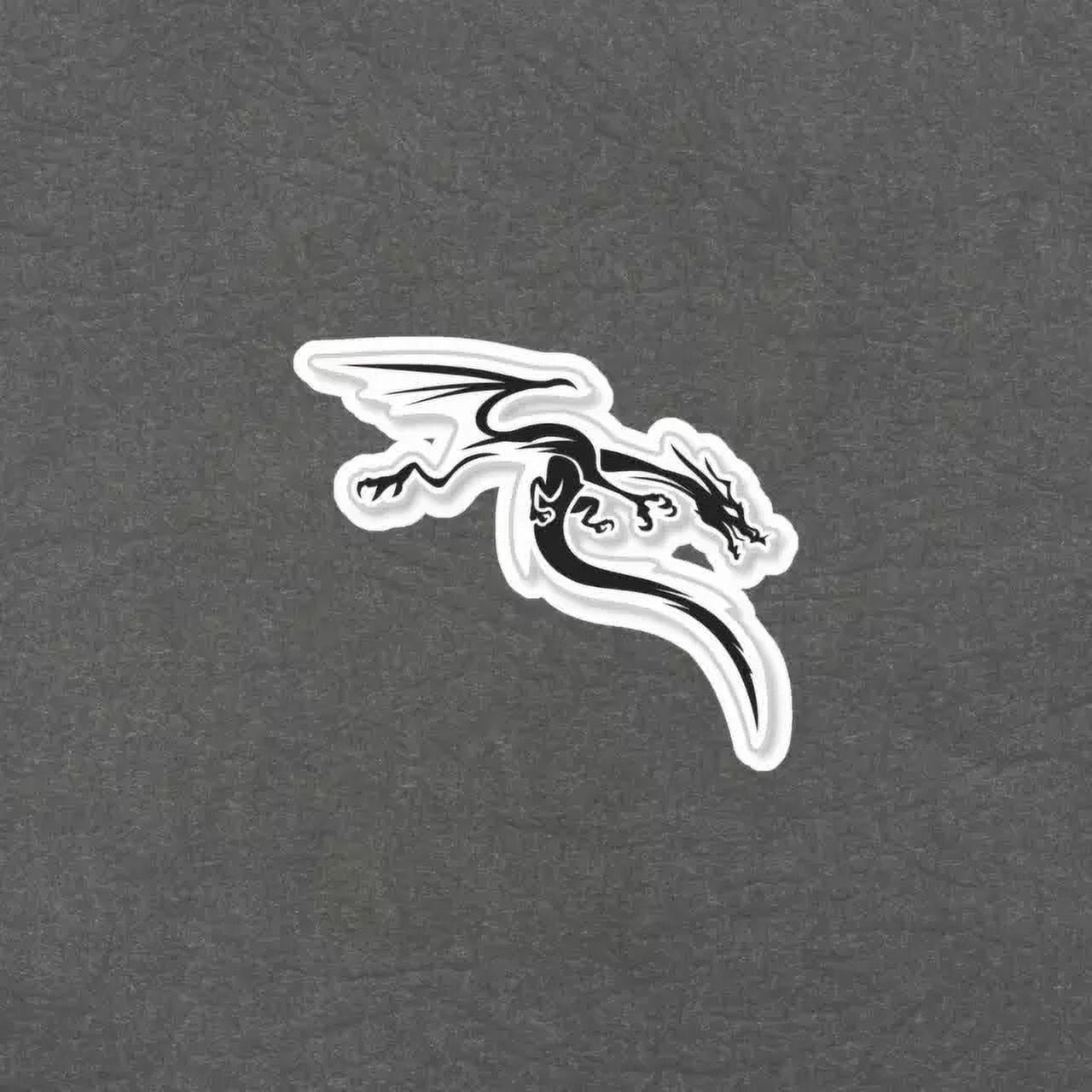 Minimalist Dragon Silhouette Sticker - Fantasy Decal For Laptops ...