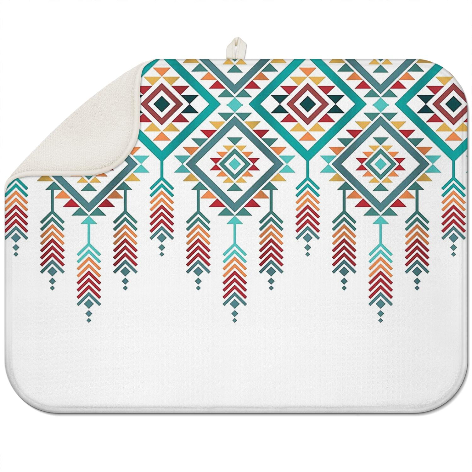 Minimalist Elephant and Geometric Shapes Drying Mat Super Absorbent 3 ...