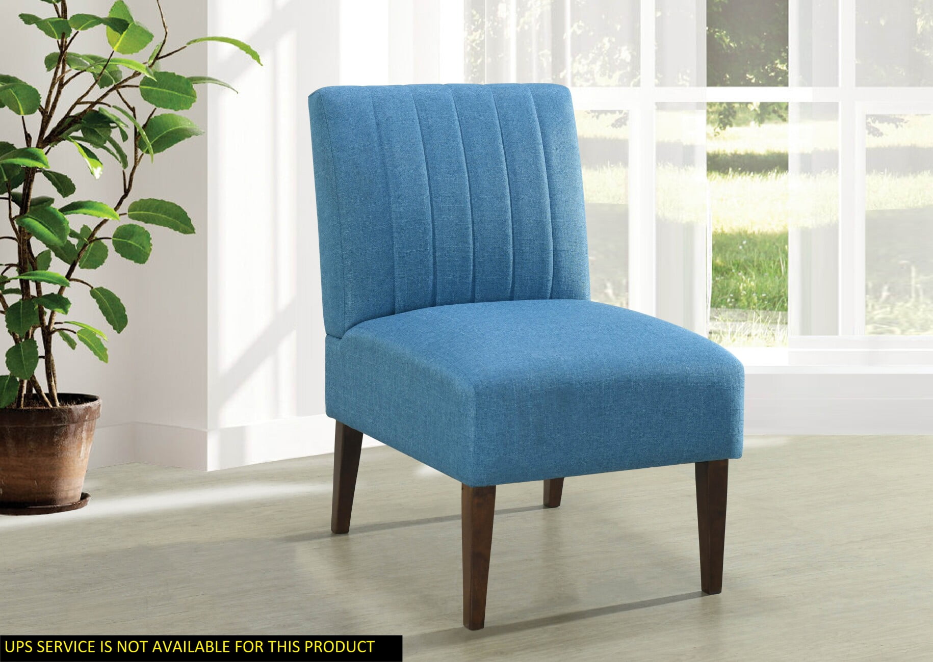 Minimalist Fabric Accent Chair, Comfortable Armless Chair with ...