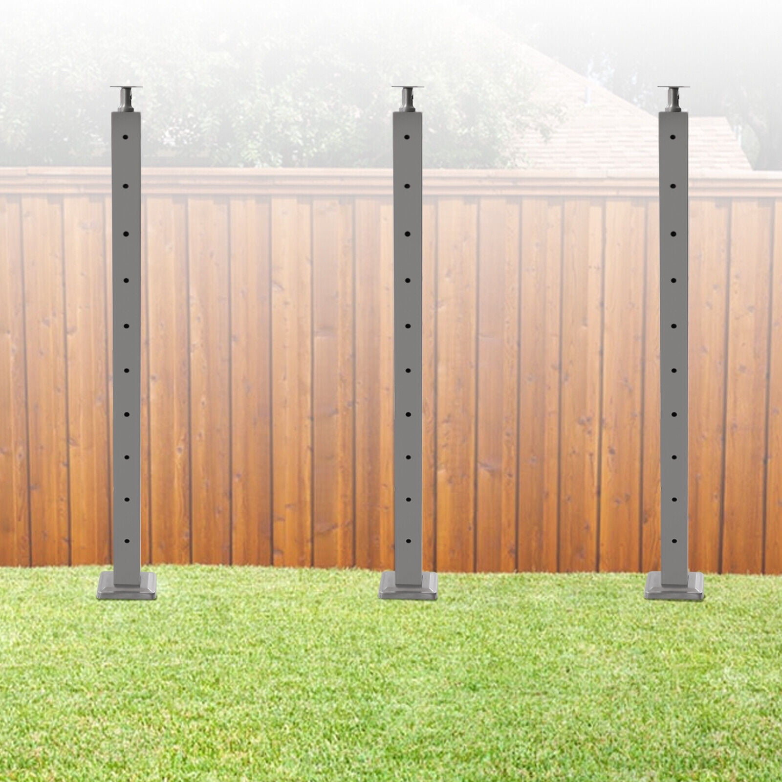 Minimalist Floor Mounted Handrail Stair Rail with Installation Kit Hand ...