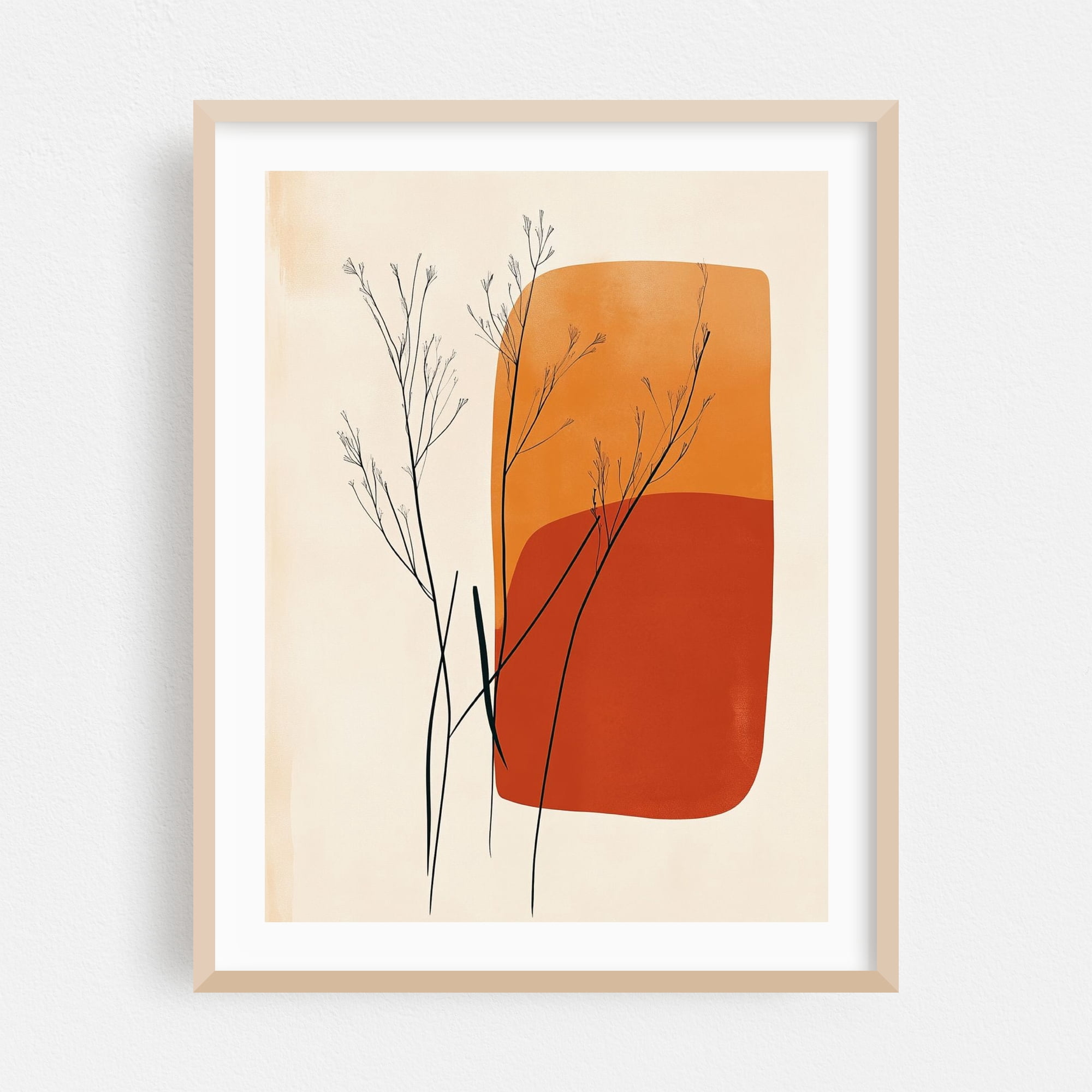 Minimalist Flower Art - Line Drawing Abstract Minimalist Modern Art ...