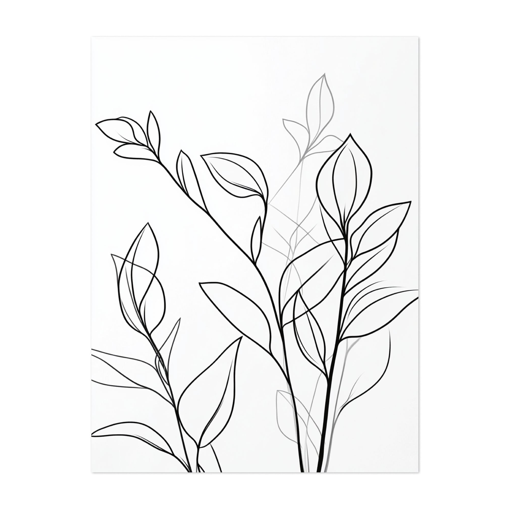 Minimalist Flower Art - Line Drawing Line Art Minimalist Botanical ...