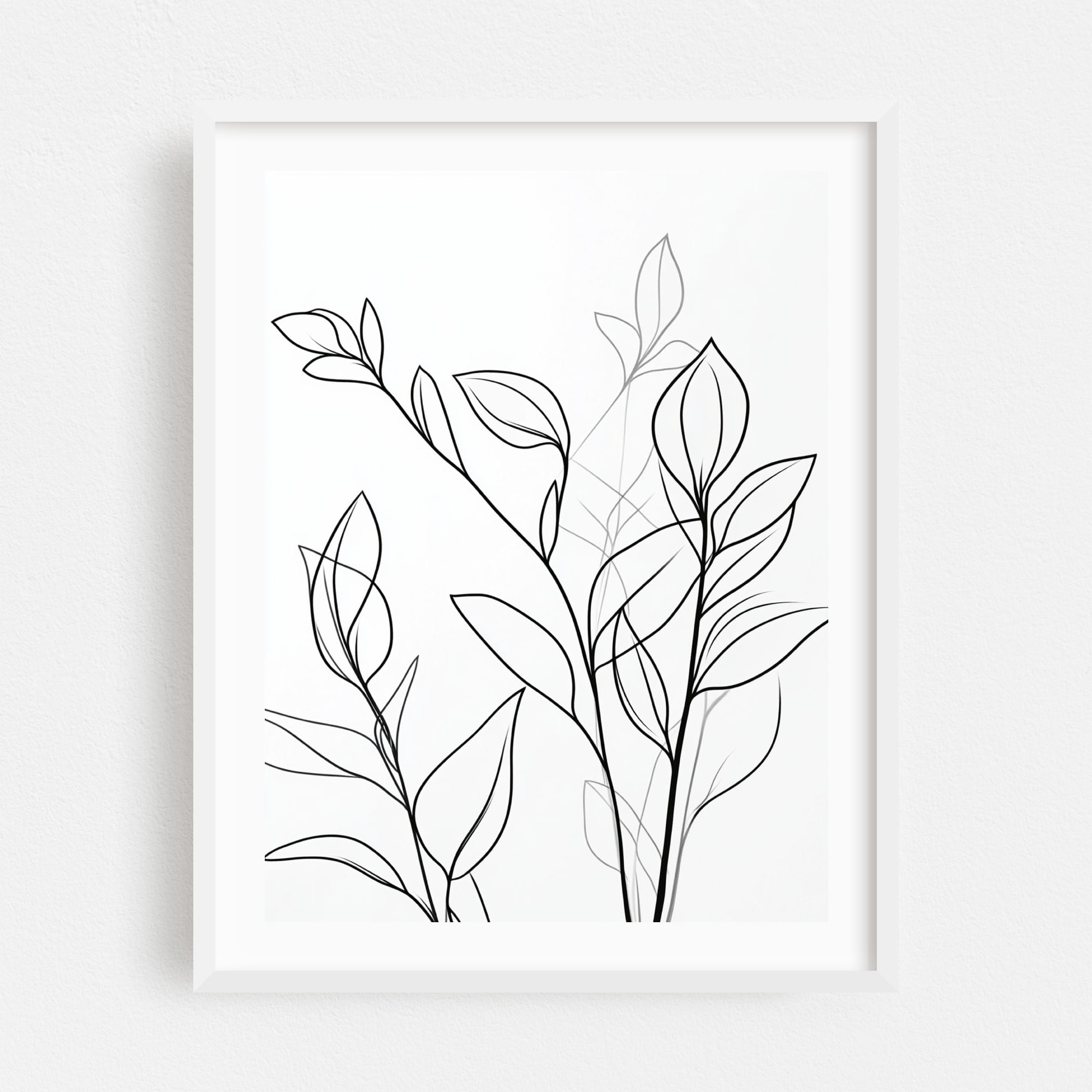 Minimalist Flower Art - Line Drawing Line Art Minimalist Botanical ...