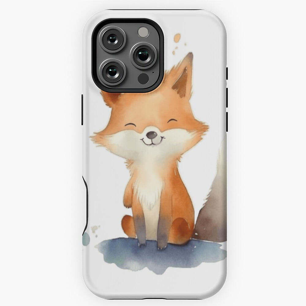 Minimalist Fox Logo Graphic Phone Case for iPhone 16 15 14 13 12 11 Pro ...
