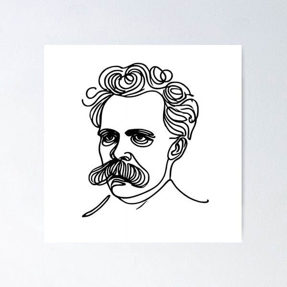 Minimalist Friedrich Nietzsche Poster Wall Art, Modern Wall Decor For ...
