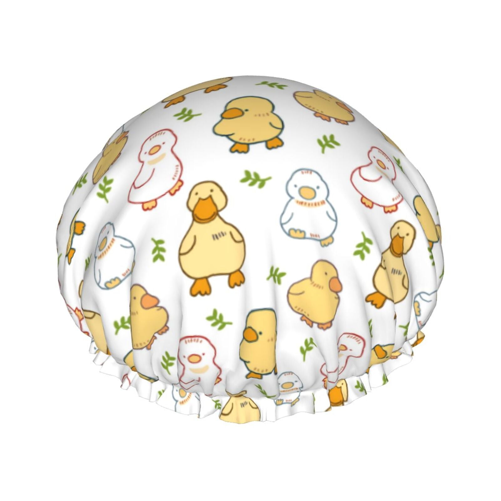 Minimalist Funny Cartoon Cute Duck Shower Cap, Reusable Bath Hair Hat ...