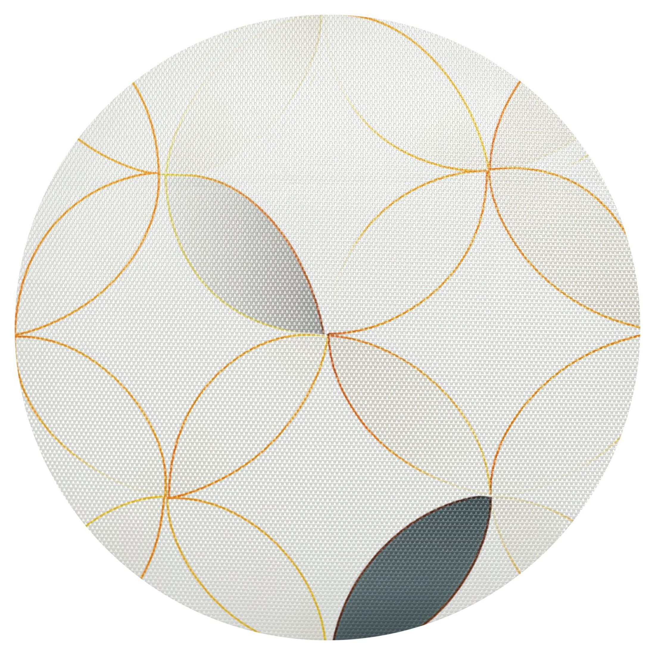 Minimalist Geometric 4-Piece 15.4in Heat-Proof PVC Plate Mats, Easy Cut ...