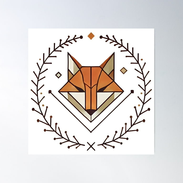 geometric fox art