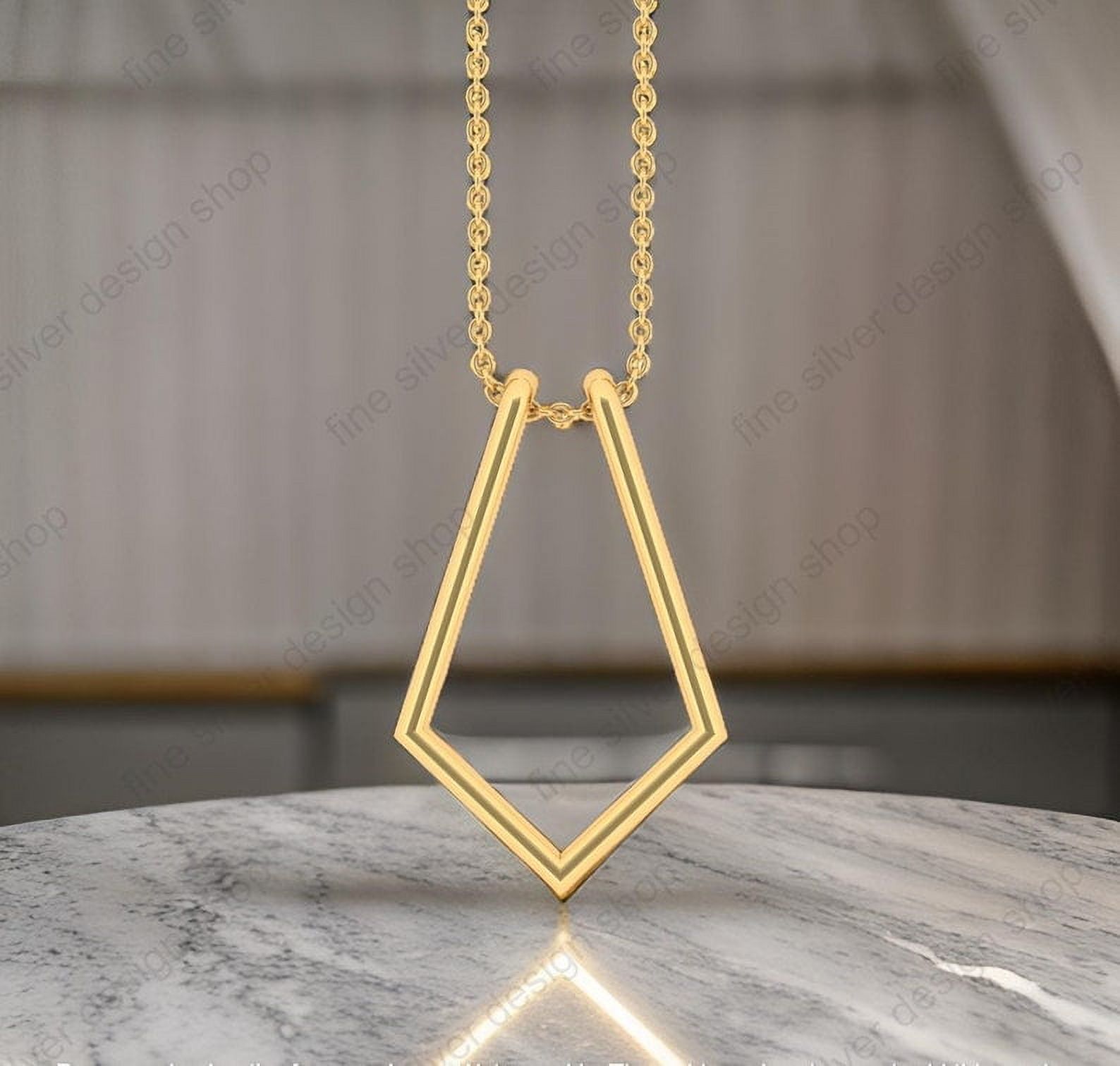 Minimalist Geometric Ring Holder Necklace, Magical Ring Keeper Jewelry ...